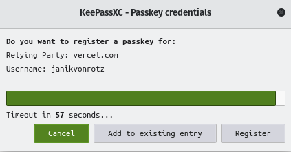 Janik von Rotz - Store Passkeys in KeePassXC